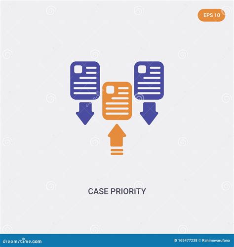 2 Color Case Priority Concept Vector Icon Isolated Two Color Case Priority Vector Sign Symbol