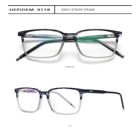 Hepidem ацетатная оправа для очков Мужские квадратные Nerd Рецептурные очки Новая оптическая