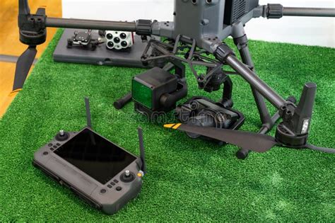 Industrial Drone With Remote Controller Stock Image Image Of