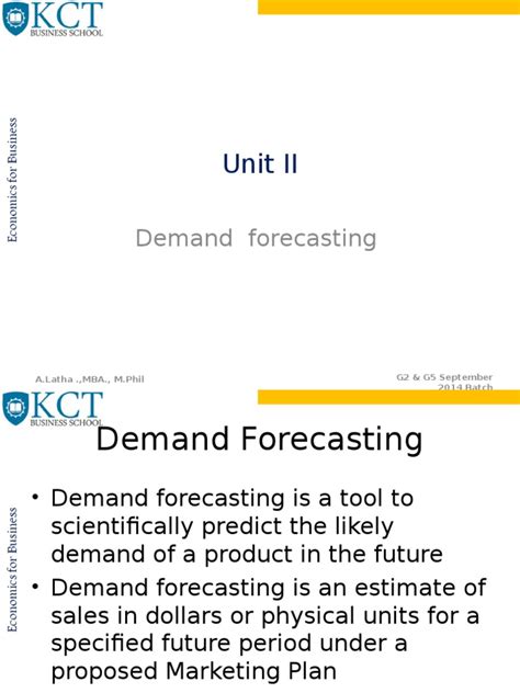 Demand Forecasting Pdf Forecasting Econometrics