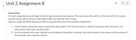 Solved Unit 2 Assignment B Instructions For Each Assignment