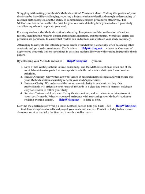 how to write methods section of thesis pdf methodology statistics