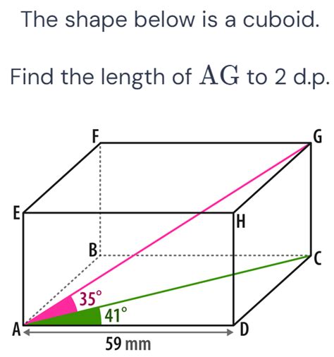 The Shape Below Is A Cuboid Find The Length StudyX