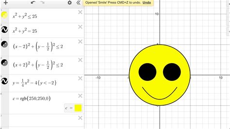 How To Draw A Face On Desmos