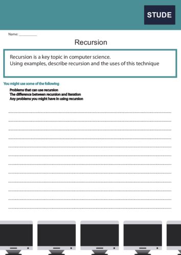 Recursion And Recursive Techniques In Computing And Computer Science Teaching Resources
