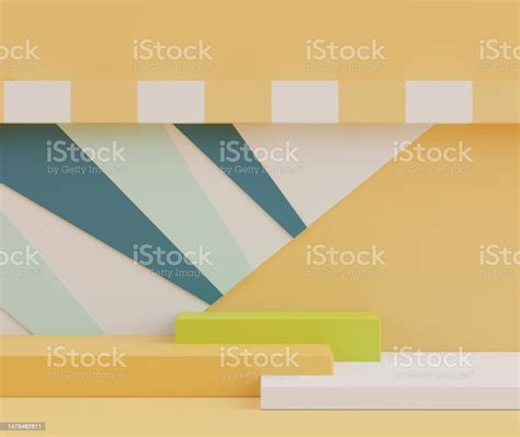 지구 색조 색상 테마가 있는 흰색 빈 연단의 최소 장면의 3d 렌더링 제품 프리젠 테이션 모형 및 화장품 광고를위한 디스플레이