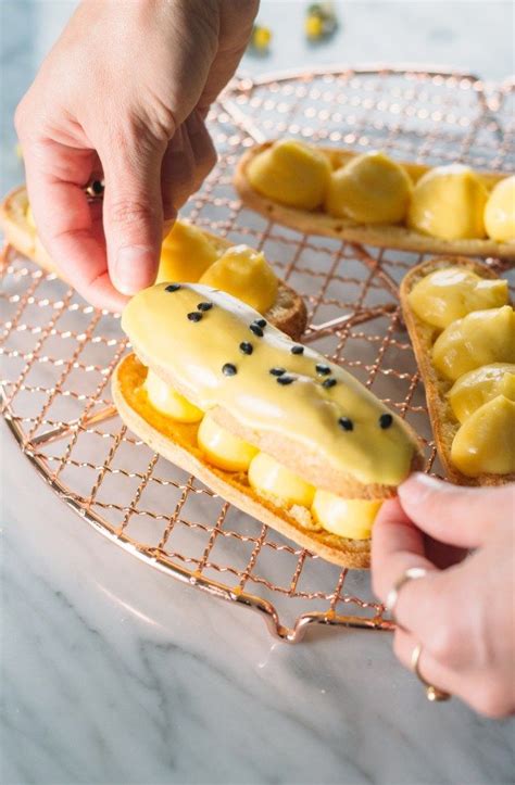 Lilikoi Passion Fruit Eclairs Fork To Belly Eclairs Spring Desserts