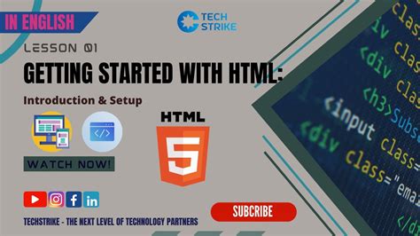 Getting Started With Html Introduction And Setup Lesson 01 English