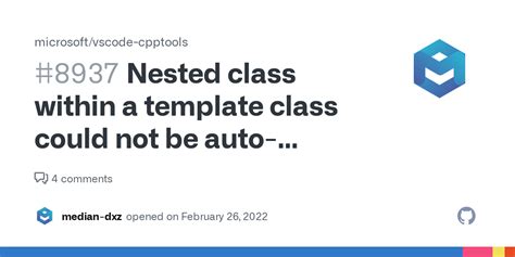 Nested Class Within A Template Class Could Not Be Auto Completated