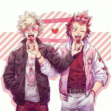 Strawberry Couple 🍓💥 Bnha Bokunoheroacademia Kiribaku Personajes