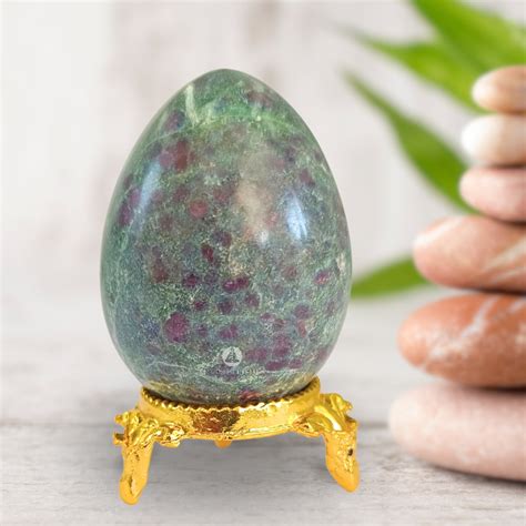 Ruby Zoisite Egg Prayosha Crystals
