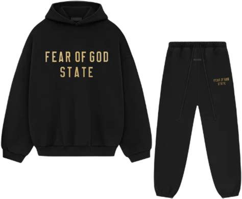 Fear Of God Fear Of God Essentials Fw24 Black Yellow State Full Set