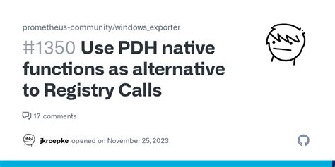 Use Pdh Native Functions As Alternative To Registry Calls · Issue 1350