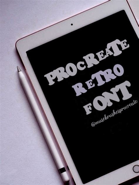 retro font for procreate handwritten font bundle procreate fonts