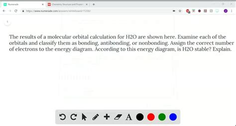 The Results Of A Molecular Orbital Calculation For H2o Are Shown Here