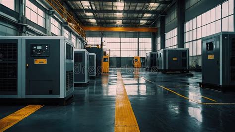 Self Contained Power Generators Stock Image Image Of Working Supply