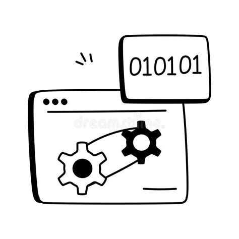 Illustration Of A Settings Gear For Configuration And Customization Stock Vector Illustration