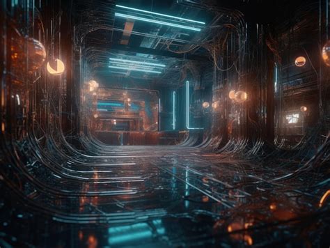 Premium Ai Image Big Data Visuliastion Cyberspace Data Flow Created With Generative Ai Technology