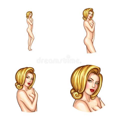 Vector Nude Blonde Girl Avatar For Chat Stock Vector Illustration Of Concept Attractive