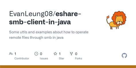 Github Evanleung08eshare Smb Client In Java Some Utils And Examples