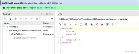 Verilog学习一： 控制led灯的亮灭verilog点亮led灯 Csdn博客