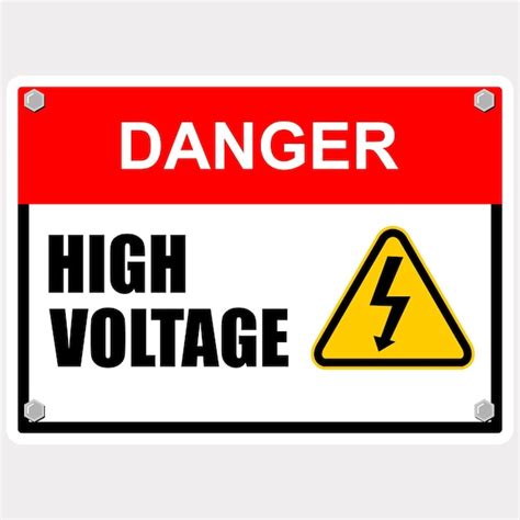 Premium Vector Danger High Voltage Sign And Label Vector