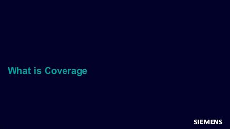 What Is Coverage Coverage Cookbook