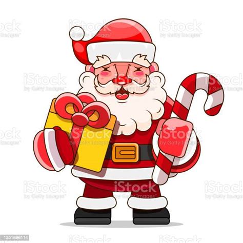 산타 클로스는 선물로 가득 찬 자루를 들고 있습니다 메리 크리스마스와 새해 복 많은 새해 12월에 대한 스톡 벡터 아트 및 기타 이미지 12월 가득 찬 개발 Istock