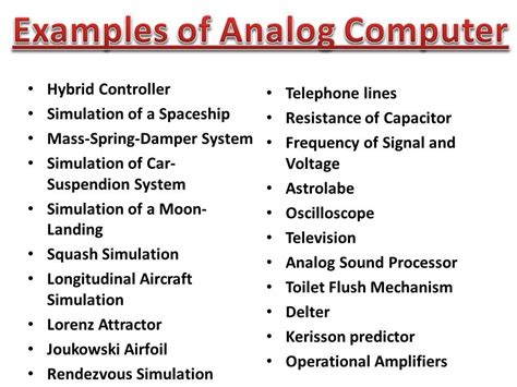 Analog Computer Definition Examples Types Characteristics And