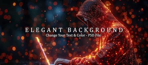 Premium Psd Abstract Polygonal Hacker With Laptop On Technology Dark Background