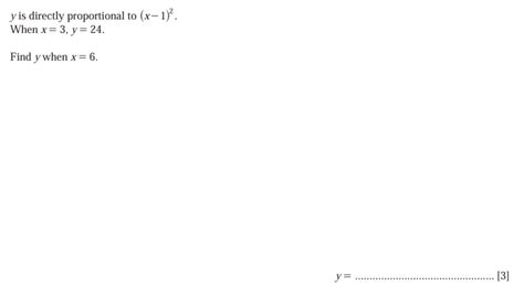 Direct And Inverse Proportion Past Paper Questions For Igcse Cambridge