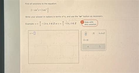 Solved Find All Solutions To The Equation Sec X Secx Chegg Com