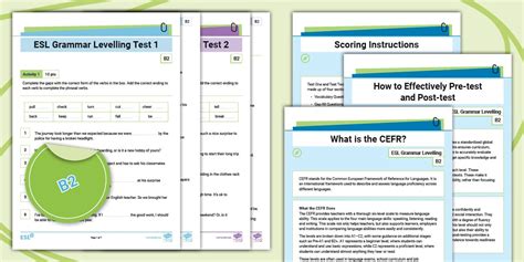 Esl Grammar Levelling Test Pack B2