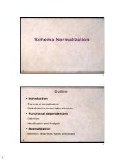 NormalizationP1 Pdf Schema Normalization 1 1 Outline Introduction The Role Of