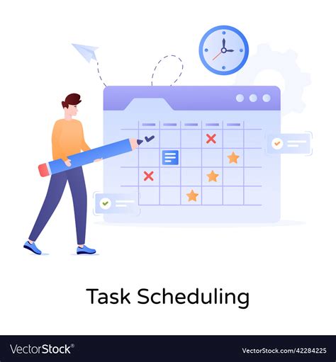 Task Scheduling Royalty Free Vector Image VectorStock