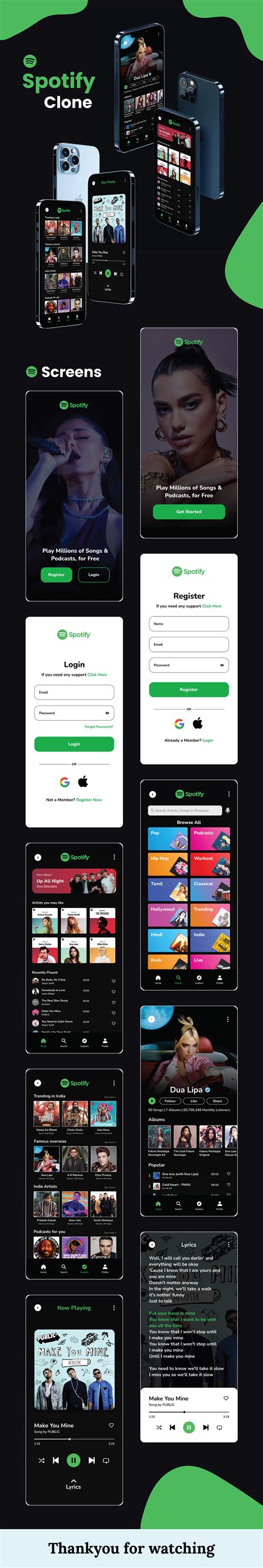 Spotify Clone Ui Design On Behance