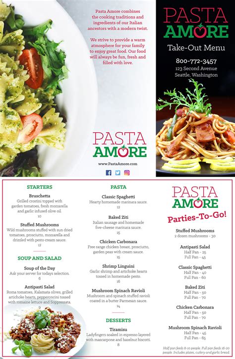 Restaurant Menu School Project On Behance