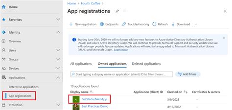 tutorial web app accesses microsoft graph as the user azure app