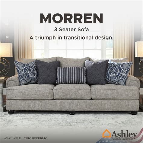 Ashley โซฟา 3 ที่นั่ง รุ่น Morren 3 3 Seater Sofa Shopee Thailand