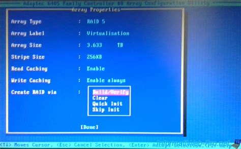 Create And Configure A Raid 0 1 5 With An Adaptec Raid 6405 Controller Raid Tutorials