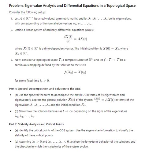 Solved Problem Eigenvalue Analysis And Differential