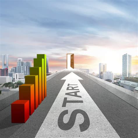 Street Direction And Increased Graph Stock Illustration Illustration