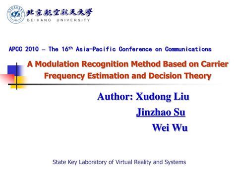 ppt a modulation recognition method based on carrier frequency