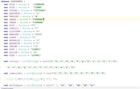 solved using the already created object constants scala
