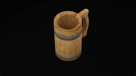 Wooden Tankard 3d Model By Thedazking