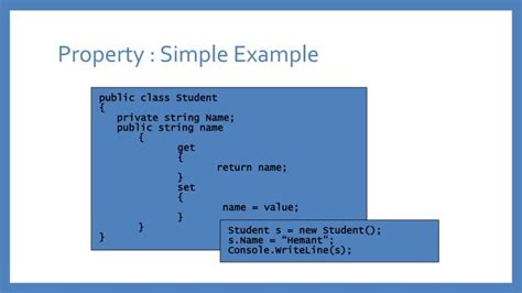 Properties And Indexers In C Pptx