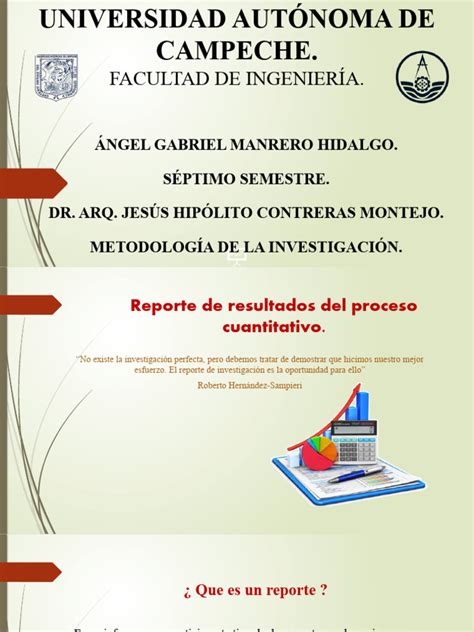 Investigación Reporte De Resultados Del Proceso Cuantitativo Pdf