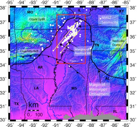 Figure 1 From Variations In The Seismic Quality Factor Q For The Mississippi Embayment Sediments