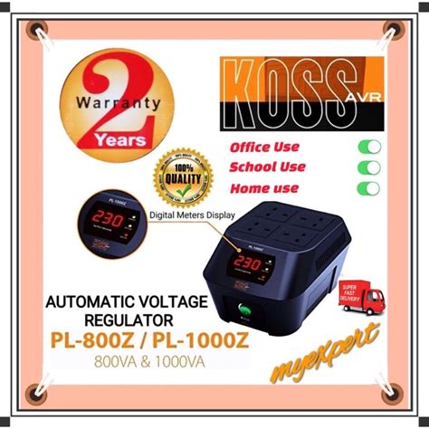 Koss Pl800z 800va Pl 1000z 1000va Automatic Voltage Regulator Avr Z Series Shopee Malaysia