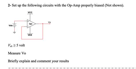 solved 1 set up the following circuits with all op amps